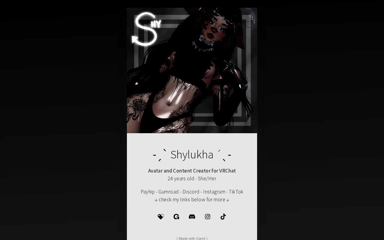 Shy's Carrd (Updated)